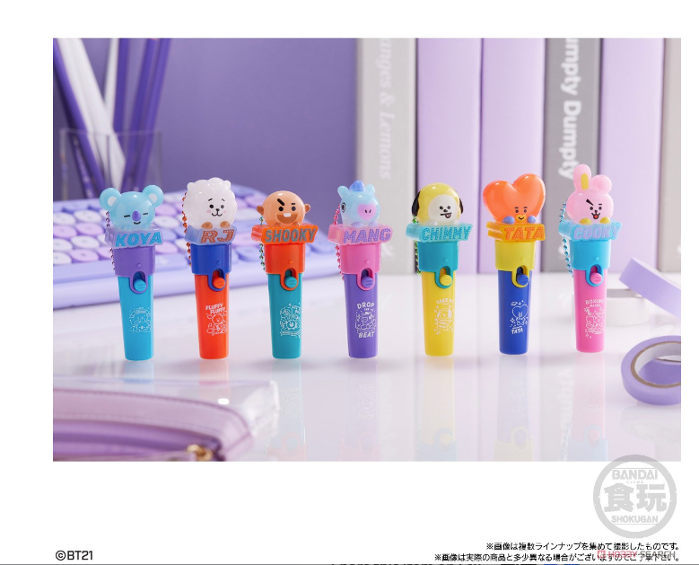 [COLLAB] BT21 Bandai Lightstick Charm Shokugan – 2pomnation